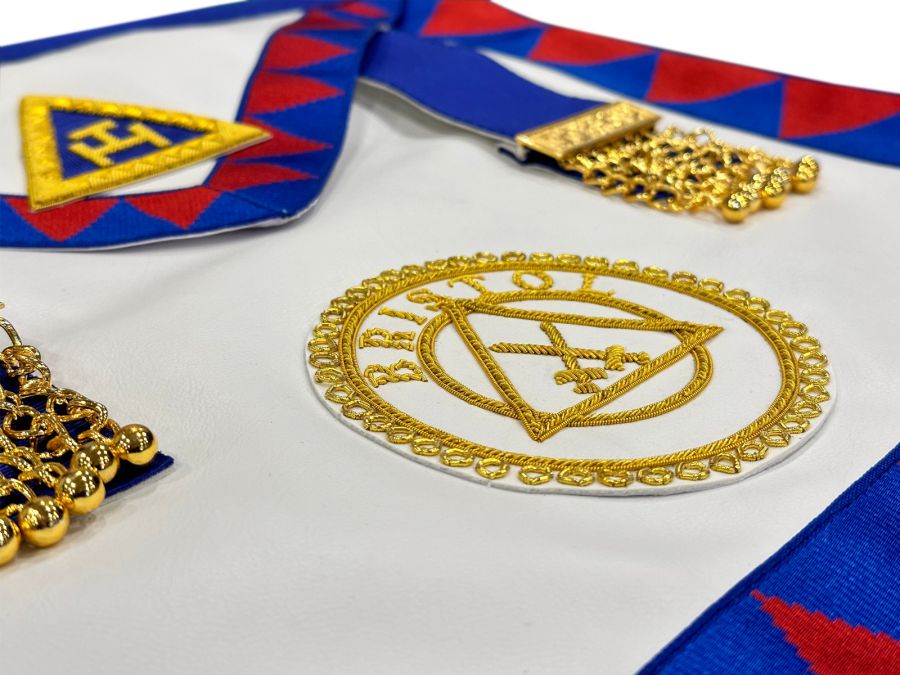 Royal Arch Chapter Apron Badge Attached on Lambskin Apron