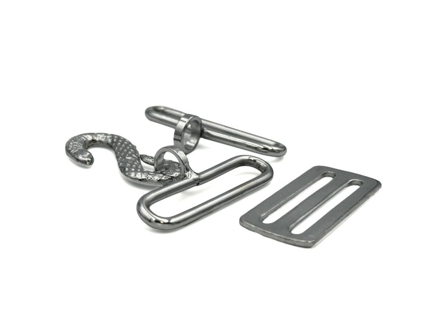 Silver Plated Snake Belt Fitting