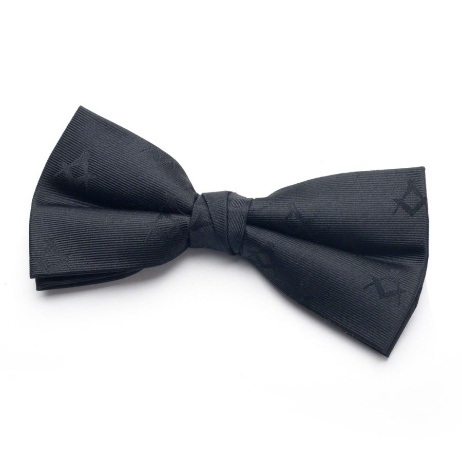 Black Freemasons 100 Silk Woven Masonic Self Tie Bowtie