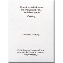 Emulation Passing Question Card