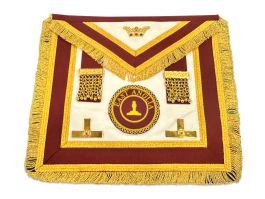 Order of Athelstan Provincial Apron Badge on Apron with Collar